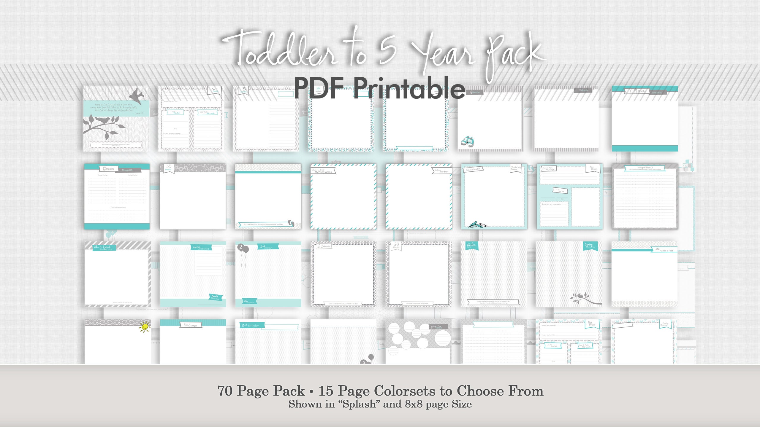 Printable 5 Year Baby Book Pages - Etsy