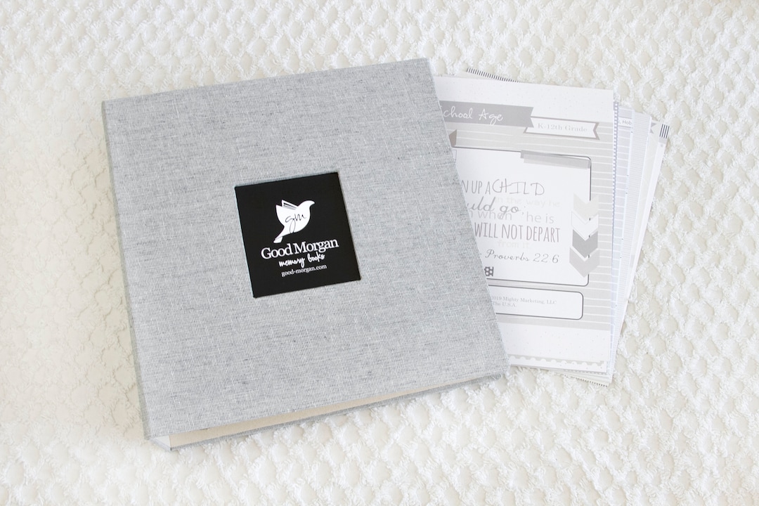 School Year Memory Book 3 Ring Binder Scrapbooking Album Fabric Cover ...