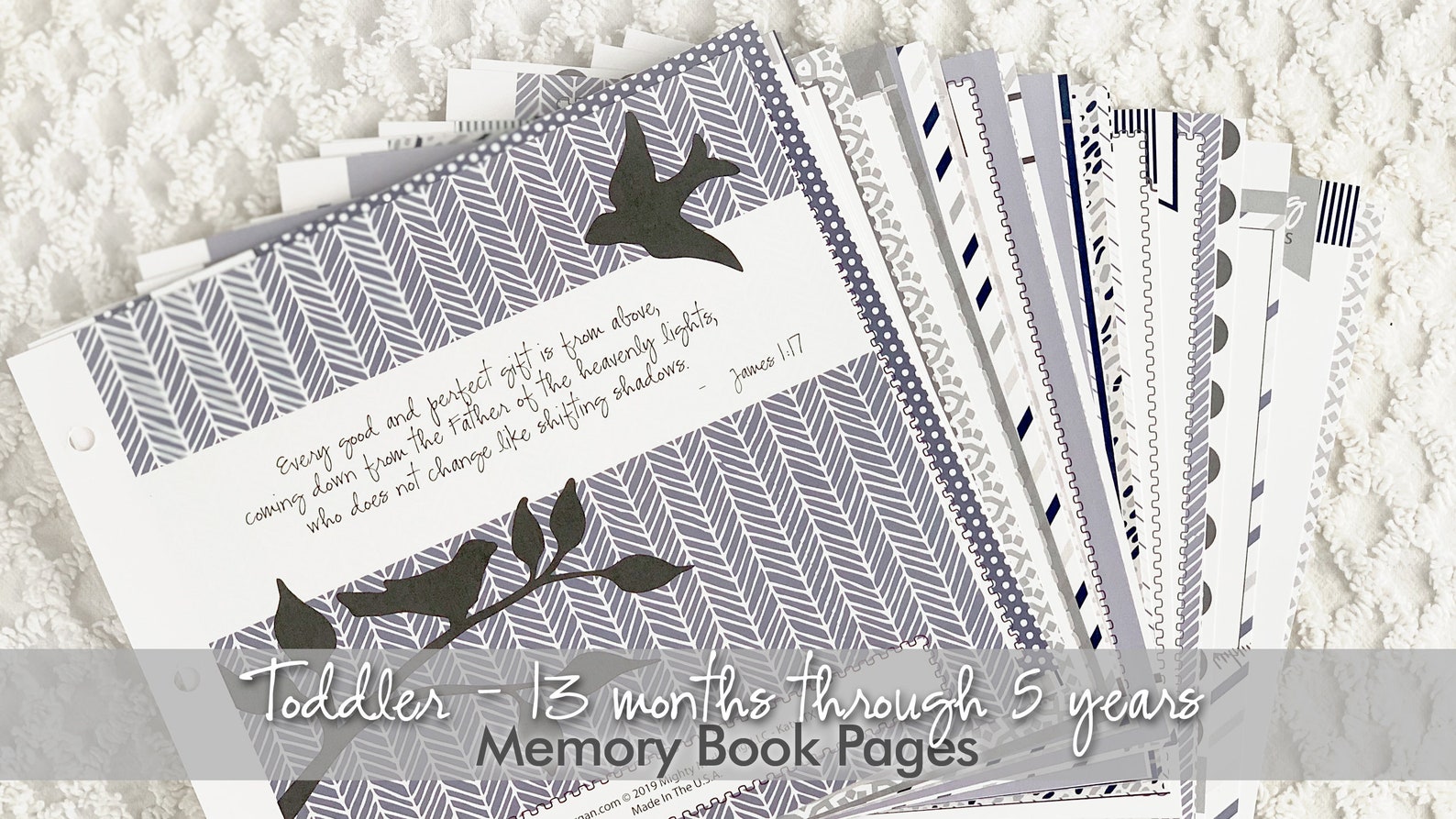 Toddler Book Memory Book for Toddler Years Solid Grey - Etsy