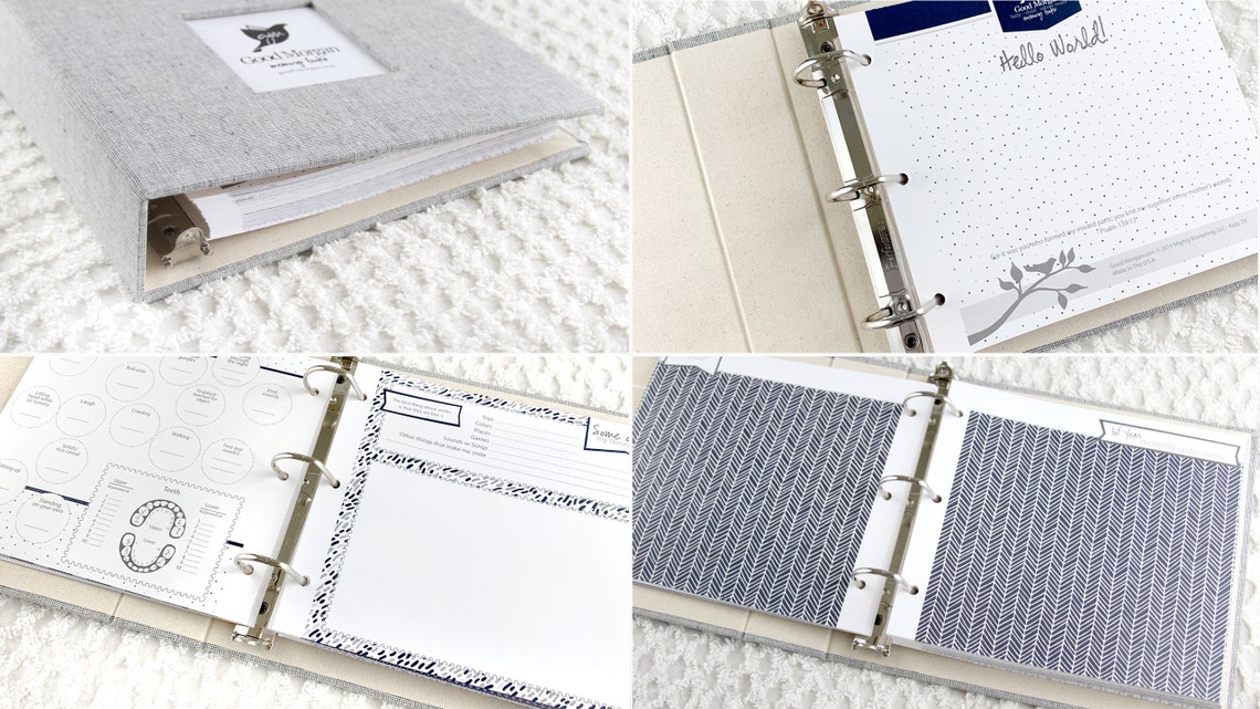 Toddler Book Memory Book for Toddler Years Solid Grey - Etsy