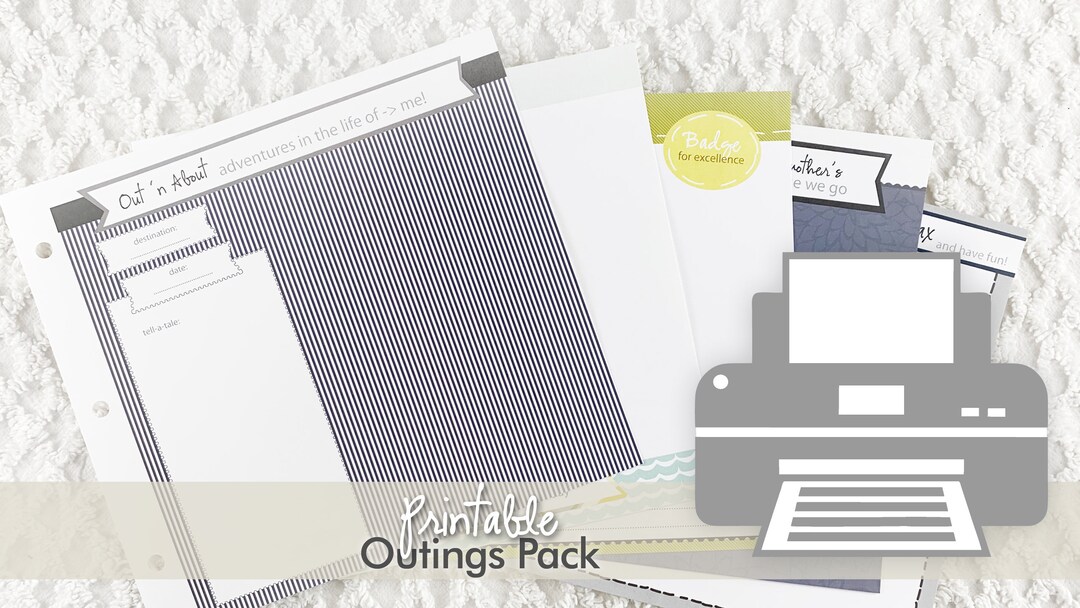 Printable Memory Book Pages - Outings Pack - Etsy