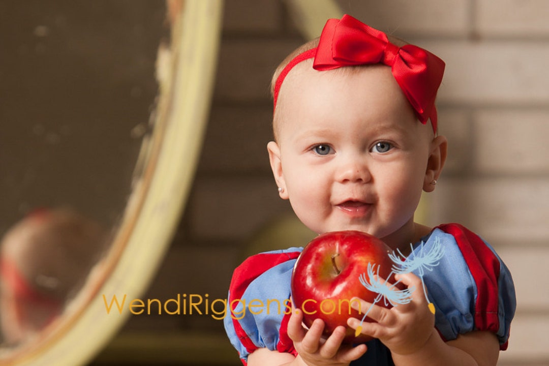 Snow White Red Bow Headband. Baby Headband. Newborn Headband. Girl ...