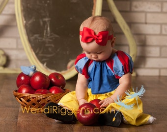 Snow White Red Bow Headband. Baby Headband. Newborn Headband. - Etsy