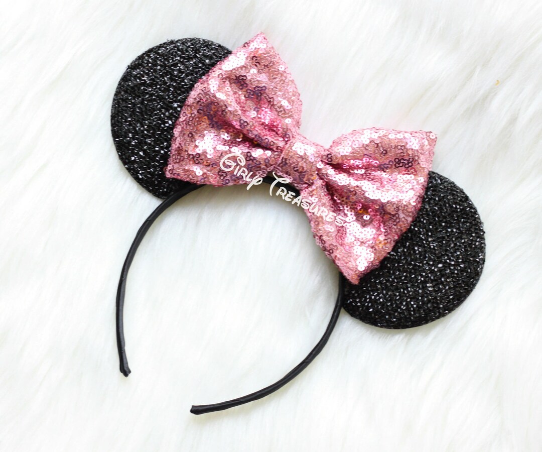 Pink Mouse Ears. Girl Mouse Ears Headband. Womens Headband. Teen ...