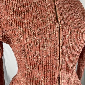 Vintage Quilted Cotton French Block Print Bohemian Jacket Small Medium ...