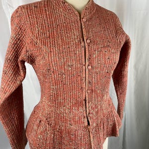 Vintage Quilted Cotton French Block Print Bohemian Jacket Small Medium ...