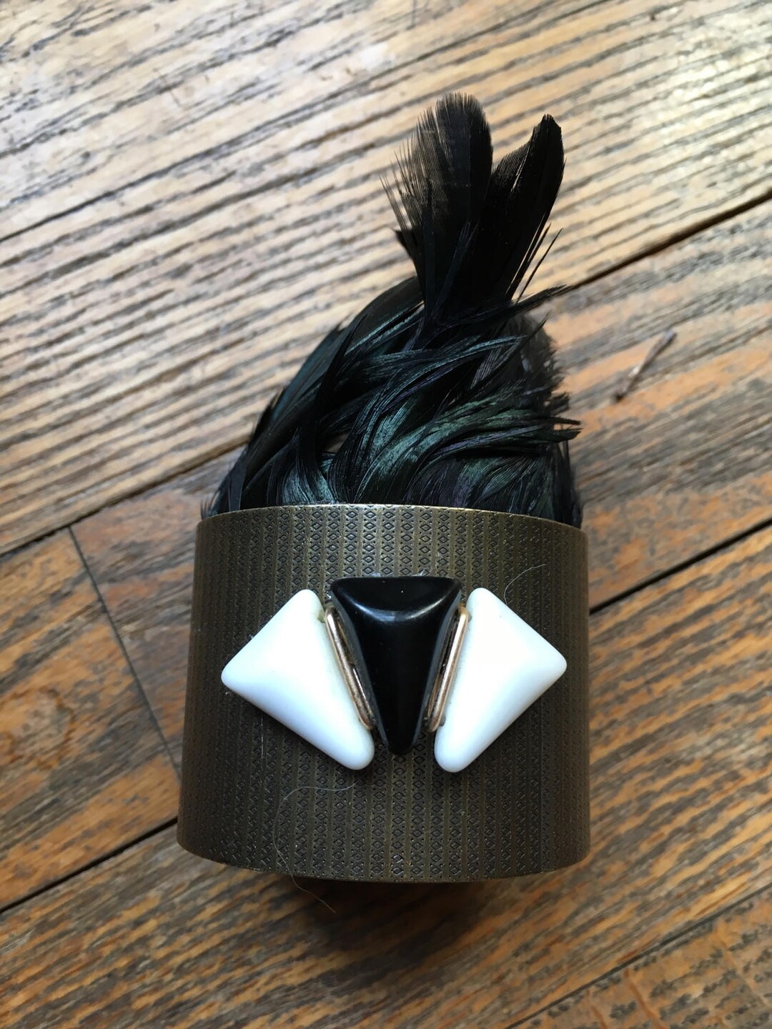 Black, White, Brass, Feather Arm Armor - Etsy