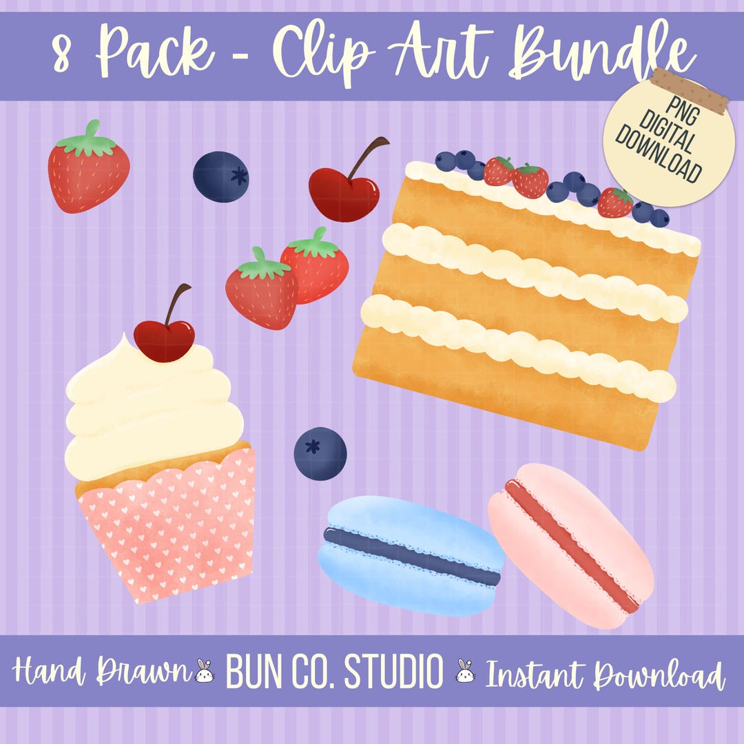 So Sweet Mini Clip Art Bundle: Digital Download 300 DPI PNG Cake ...