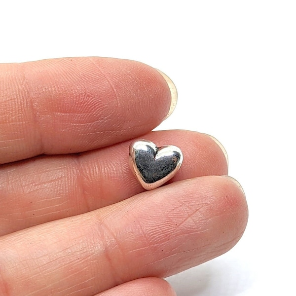 Small Pewter Hearts - Etsy