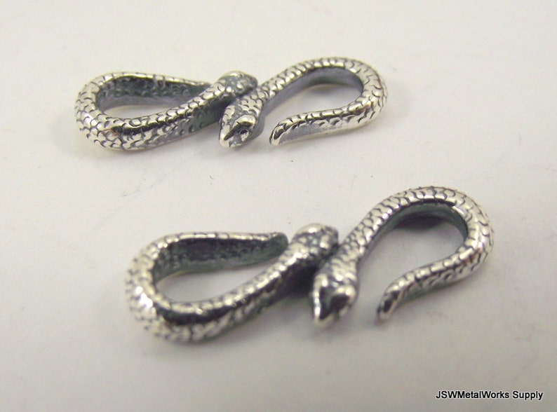 1 Sterling Silver Double Snake S Hook Clasp Connector | Etsy