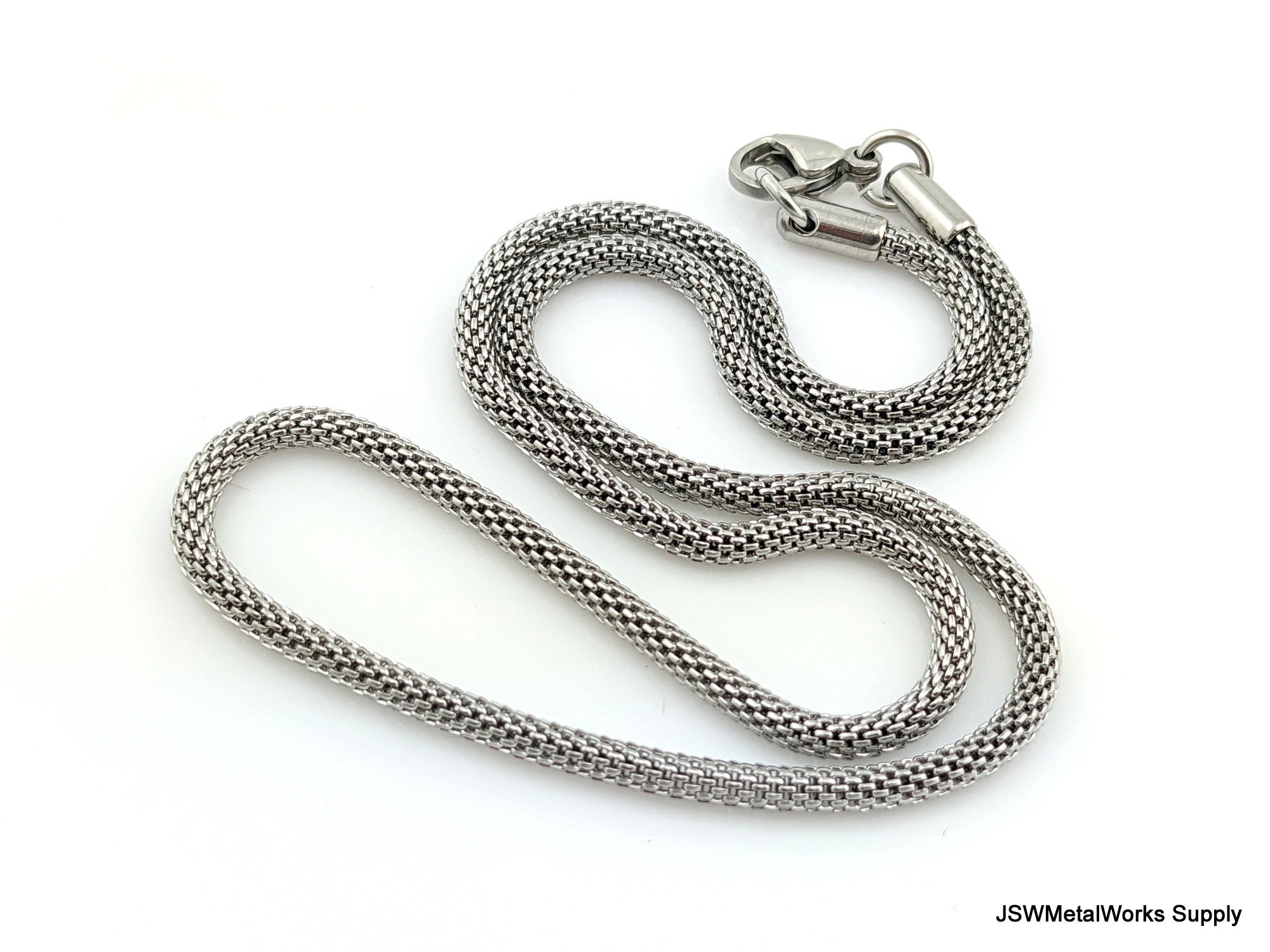3.3mm Stainless Steel Mesh Chain Necklace for Jewelry Making - Etsy