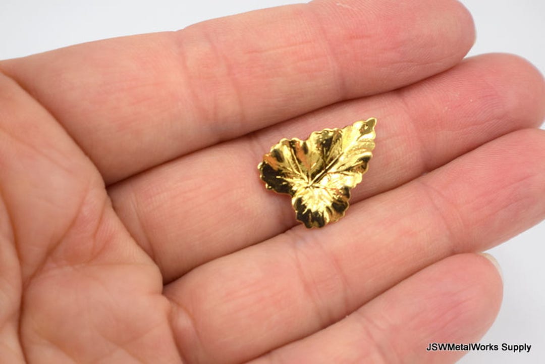 Teardrop Brass Leaf, Detailed Leaf, Decorative Focal Brass Component ...