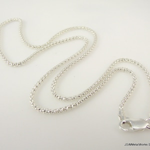 1.8mm Bombata Sterling Silver Finished Chain, 1.8mm 18 or 20 Inch ...