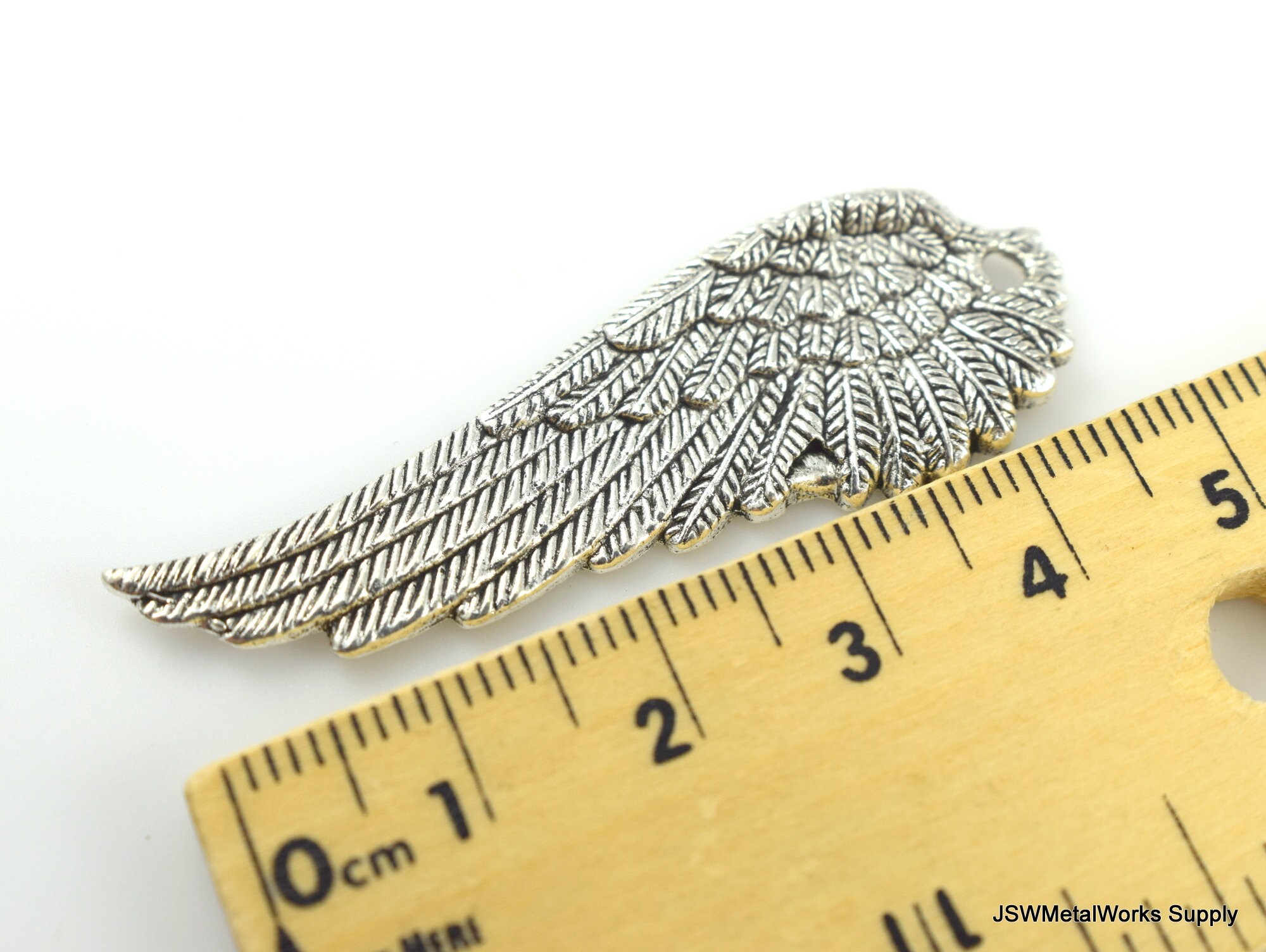 Detailed Pewter Guardian Angel Wing Pendants Antiqued Silver | Etsy