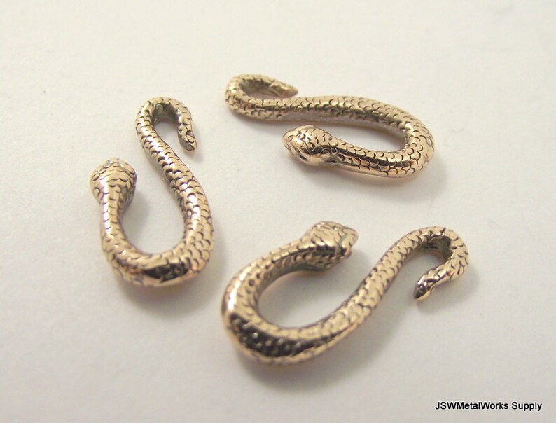 Bronze Snake S Hook Connector Clasp Bronze Reptile Snake | Etsy