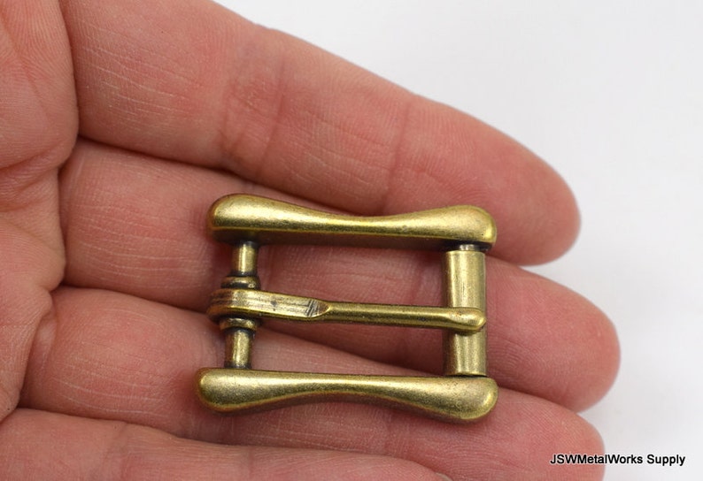 Small Antiqued Brass Belt Buckle, 1.25 X 1 Inches, Small Rectangular ...