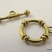 3 Gold Rope Pewter Toggle Clasp, Decorative Gold Toggle Clasp Finding ...