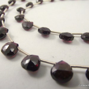 8mm Luxe Faceted Flat Teardrop Garnet Beads, 8 X 7 Mm - 8 X 8 Mm, Luxe ...