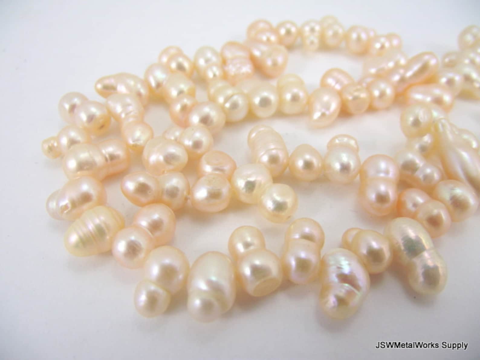 9mm 15mm Peach Cultured Freshwater Peanut Pearl Peach - Etsy