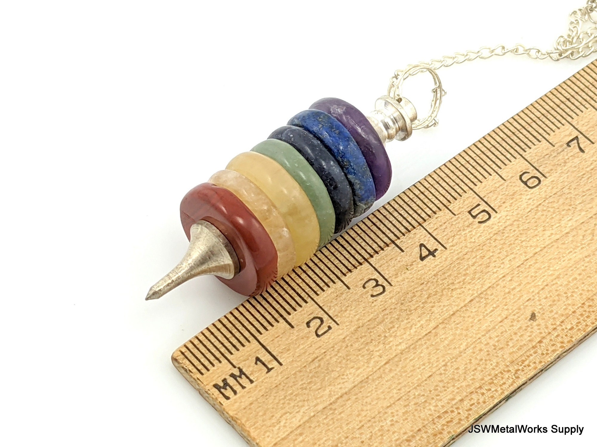 Seven Chakras Disc Pendulum 7 Chakra Multi-stone and Quartz - Etsy