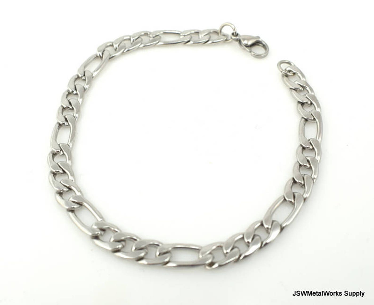 7.5 Inch Stainless Steel Bracelet Blank, 304 Stainless Steel, Finished ...