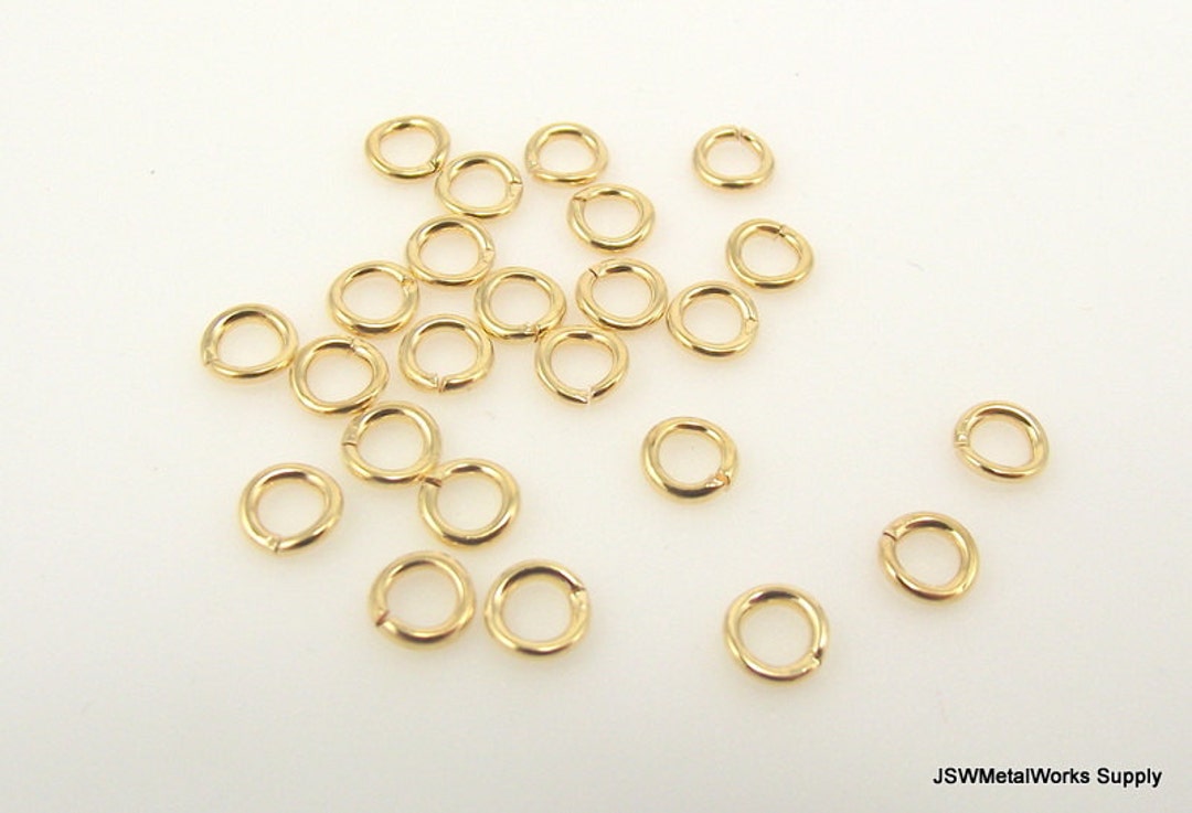 Gold Round Jump Ring, 4mm, Gold Round Jumpring, 20 Ga, 100, Gold Jump ...