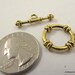 3 Gold Rope Pewter Toggle Clasp, Decorative Gold Toggle Clasp Finding ...