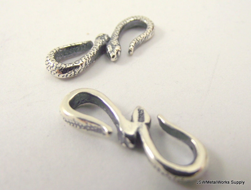 1 Sterling Silver Double Snake S Hook Clasp Connector - Etsy