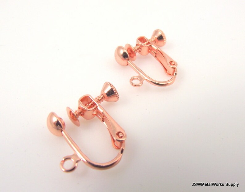 Adjustable Copper Clip-on Ear Wire With Hinged Screw Back 6 | Etsy