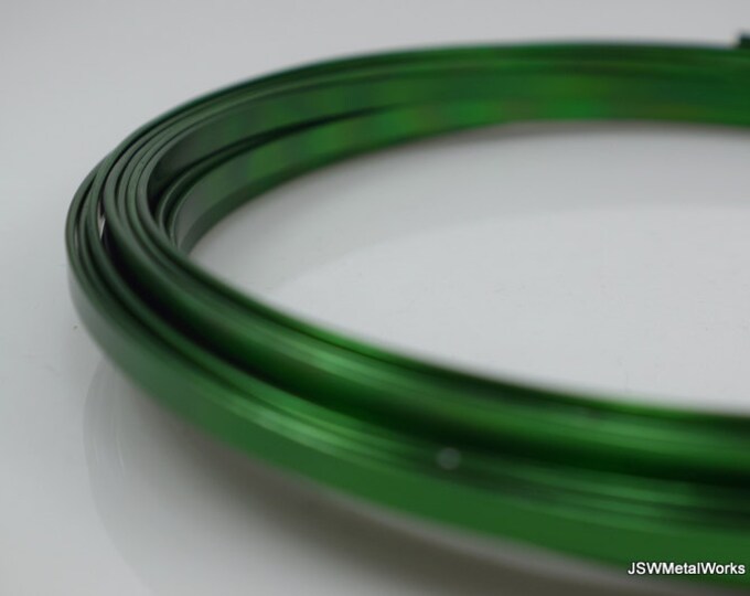 Flat Olive Green Anodized Aluminum Wire, Flat Wire, 4 X 1.2 Mm, 20 Foot ...