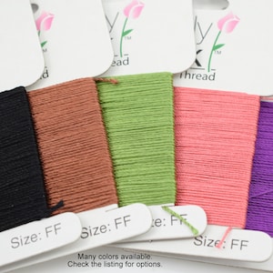 Purely Silk Beading Thread Size D E F FF FFF, 14-28 Yards Genuine ...