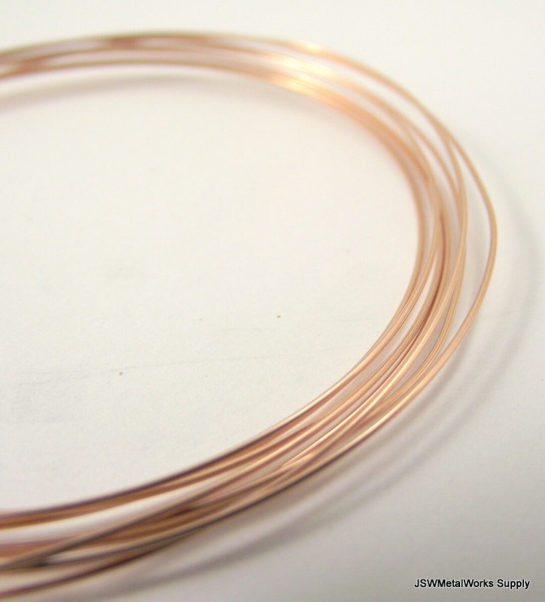 12kt Rose Gold Wire, Half Hard, 24 Gauge, 5 Foot Coil, Rose Gold Wire ...