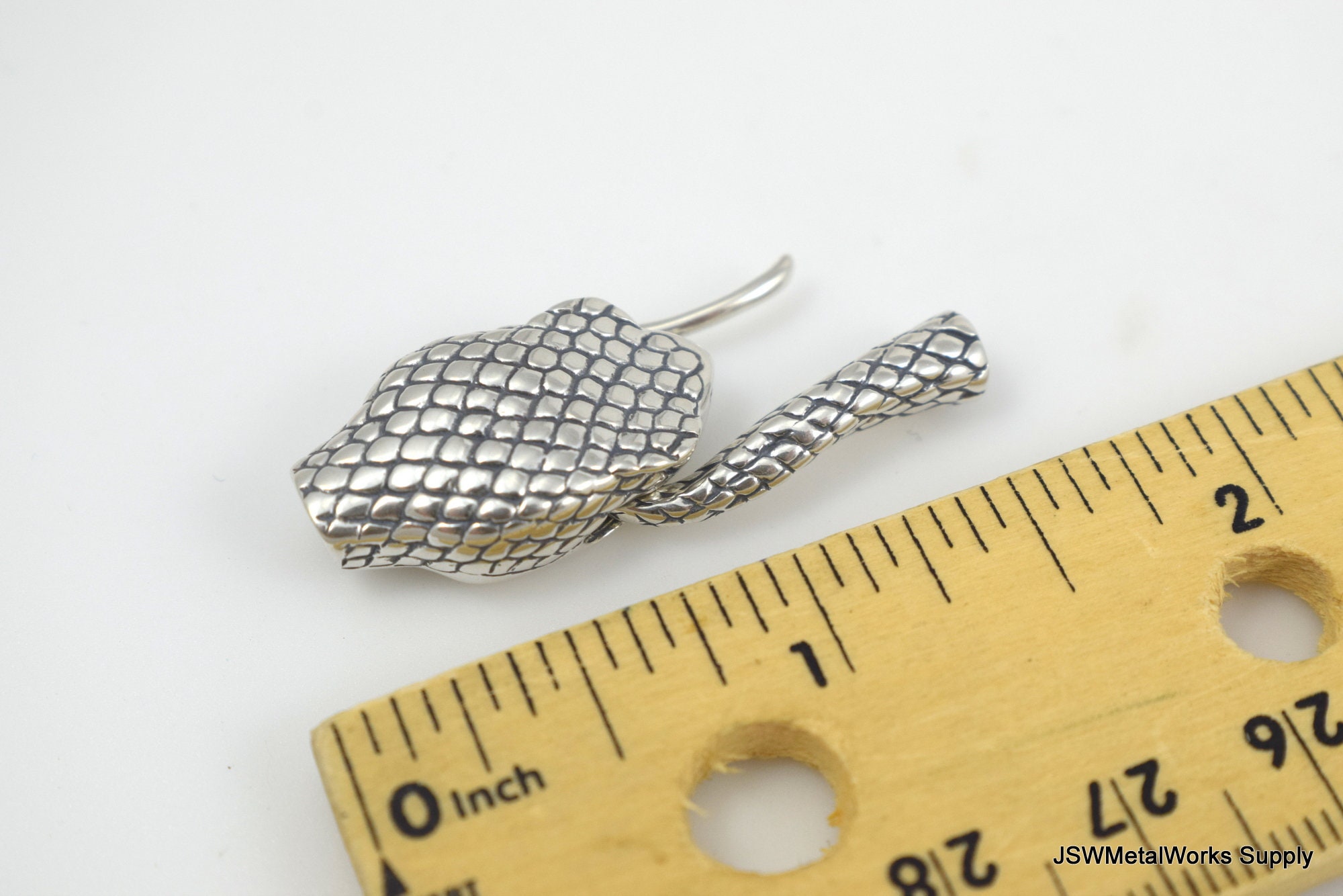 Sterling Silver Snake Reptile Hook and Eye Clasp Ornate | Etsy