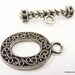 1 Ornate Oval Pewter Toggle Clasp, Designer Fancy Antiqued Silver ...