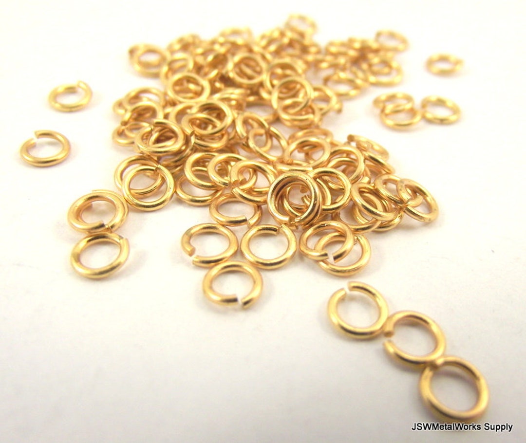 1 Oz Saw Cut Raw Brass Open Jump Rings, 20 Ga 1/8 Brass Jumpring ...