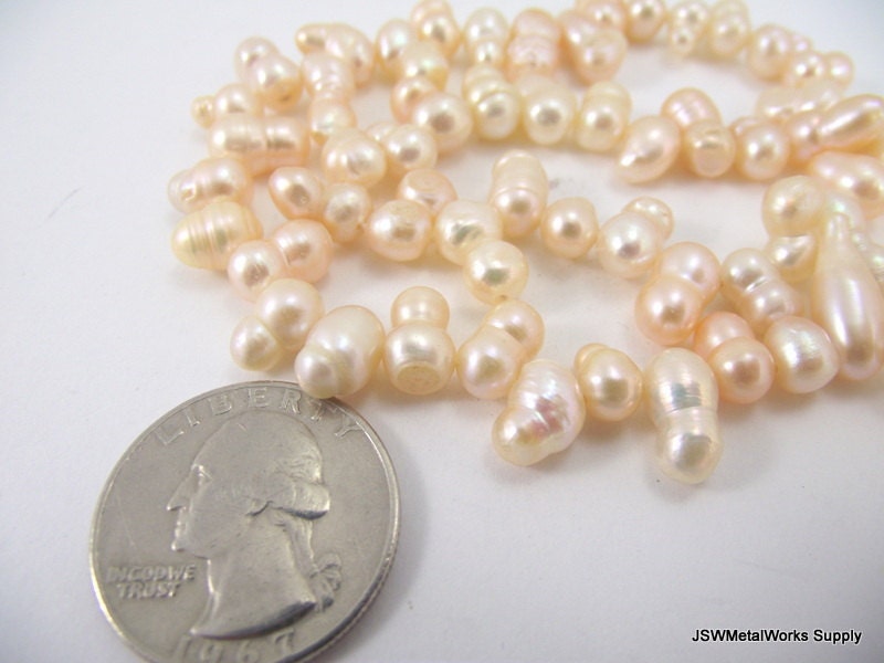 9mm 15mm Peach Cultured Freshwater Peanut Pearl Peach - Etsy