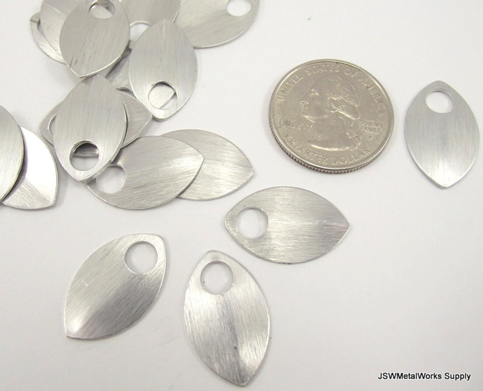 50 Small Anodized Aluminum Scales Economical Blank Charms for - Etsy