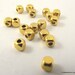 40 Golden Squared Round 4mm Beads, Gold Pewter Beads, Square Round ...