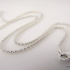 1.8mm Bombata Sterling Silver Finished Chain, 1.8mm 18 or 20 Inch ...