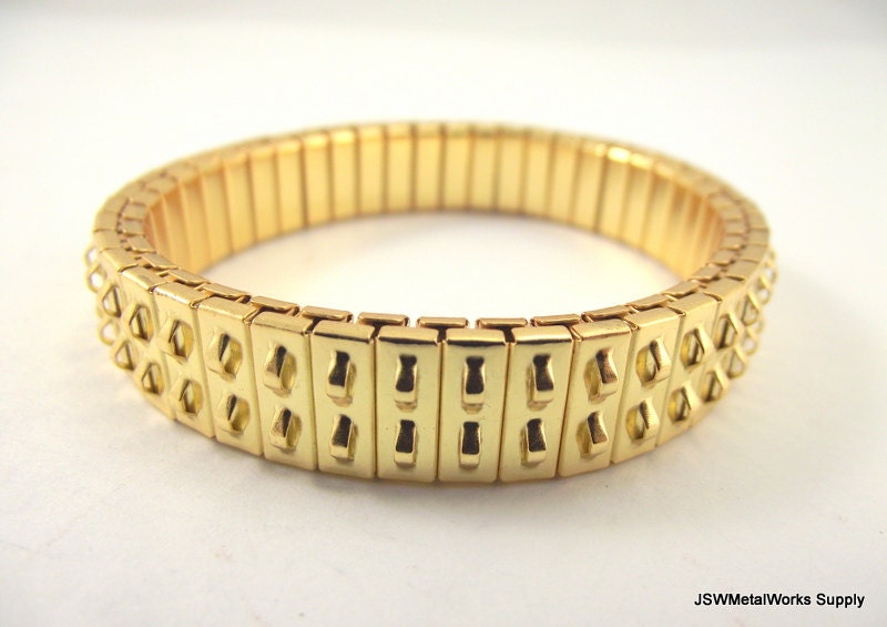 Adjustable Stretch Gold Stainless Steel Double Bracelet Base | Etsy