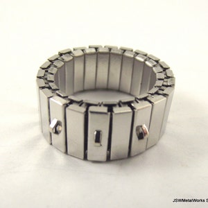 Stretch Stainless Steel Triple Loop Ring Base, Silver Stretch Cha-cha ...