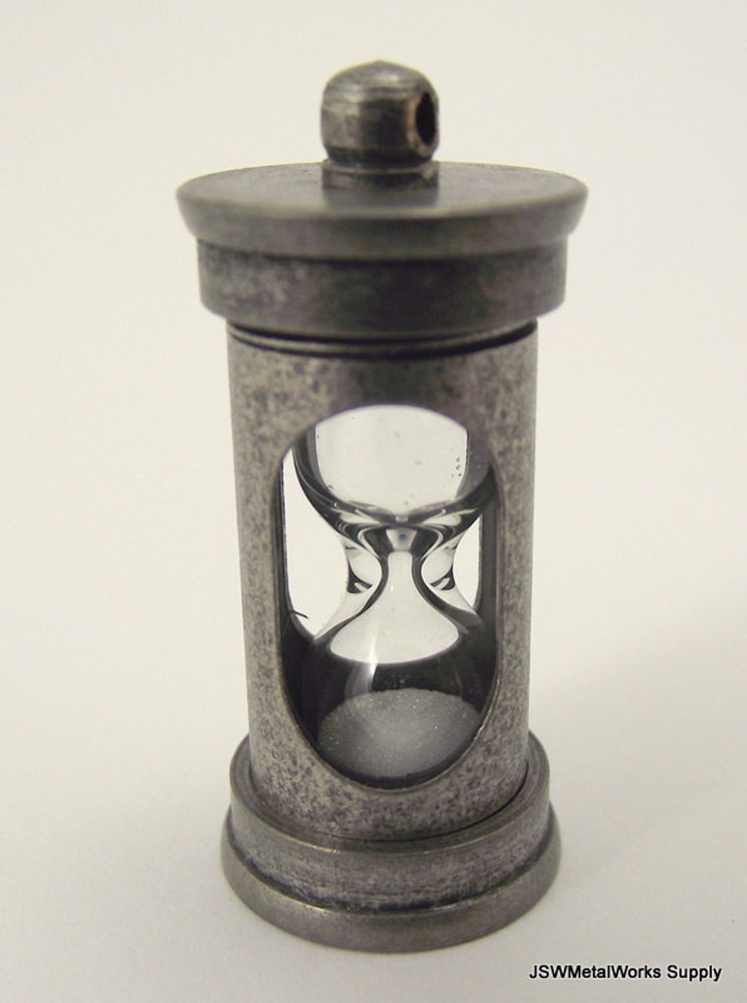 Antiqued Silver Hourglass Focal Pendant, Decorative Hourglass Charm ...
