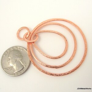 Loopy Copper Pendant With Teardrop, Large Focal Pendant With Graduated ...