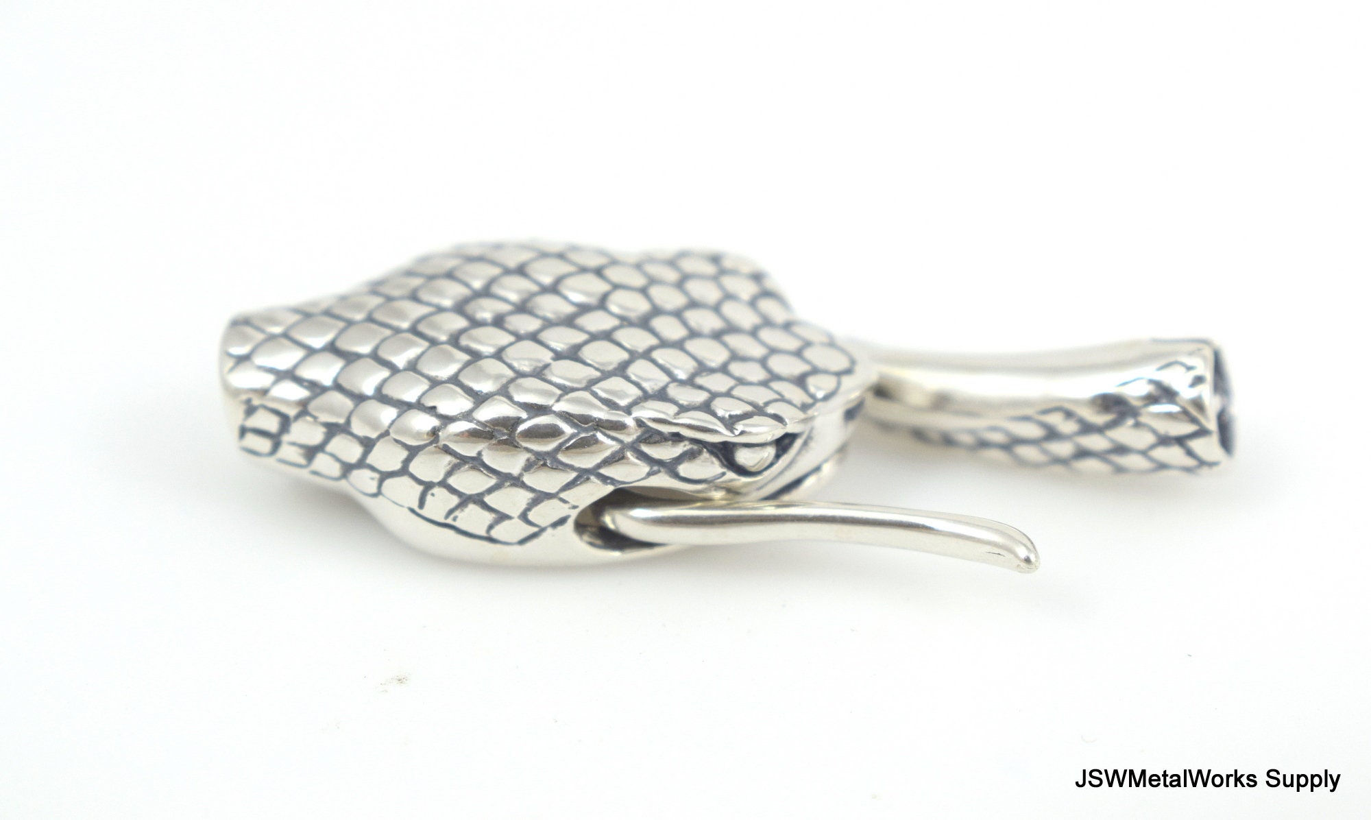 Sterling Silver Snake Reptile Hook and Eye Clasp Ornate | Etsy