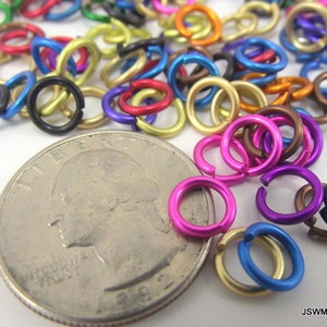 1/2 Oz Anodized Aluminum Jump Rings, 18 Ga 3/16 Jump Ring Connector ...