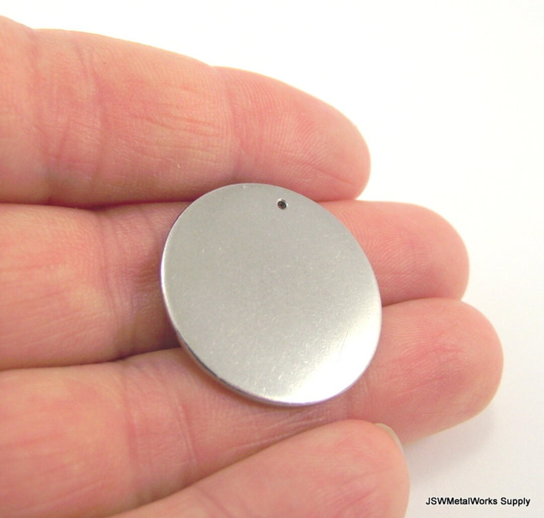 1 Inch Stainless Steel Tags, Large Flat Blank Discs, Round Blank Tags ...