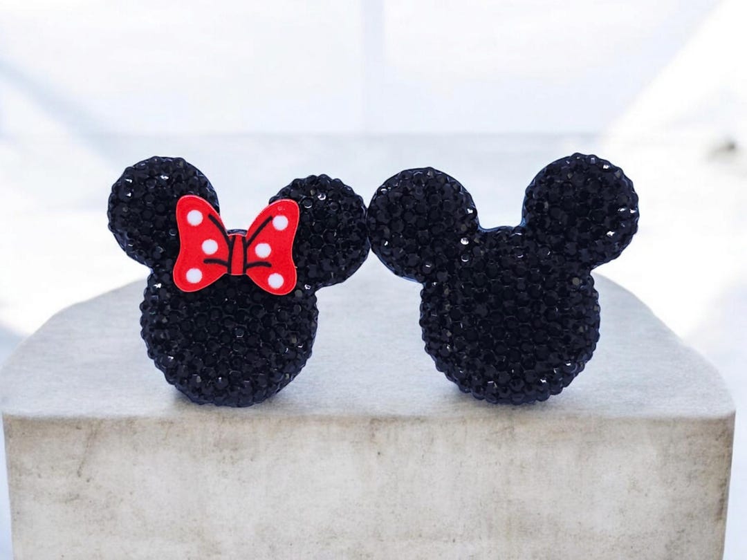 Large Mickey and Minnie Mouse Inspired Ear Earrings Plugs 34x30mm - Etsy