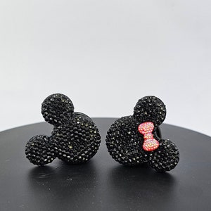 Large Mickey and Minnie Mouse Inspired Ear Earrings Plugs 34x30mm - Etsy
