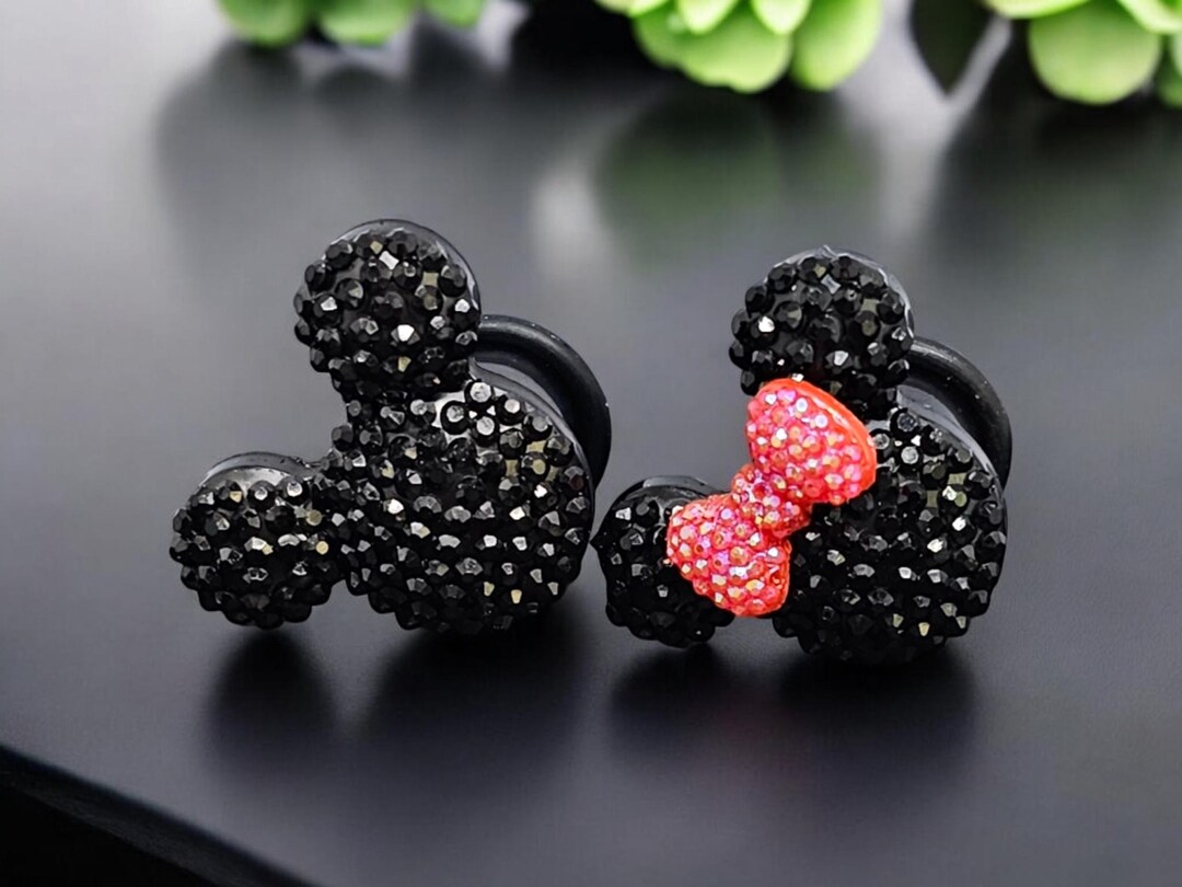 Medium Black Mickey and Minnie Mouse Inspired Plugs 24x20mm - Etsy