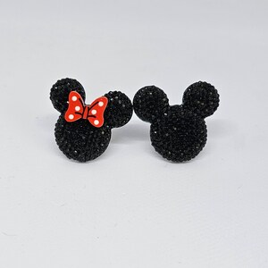 Large Mickey and Minnie Mouse Inspired Ear Earrings Plugs 34x30mm - Etsy